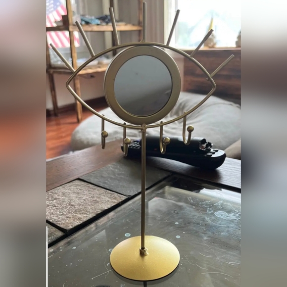 Jewelry | Gold Mirrored Evil Eye Jewelry Organizer Stand | Poshmark